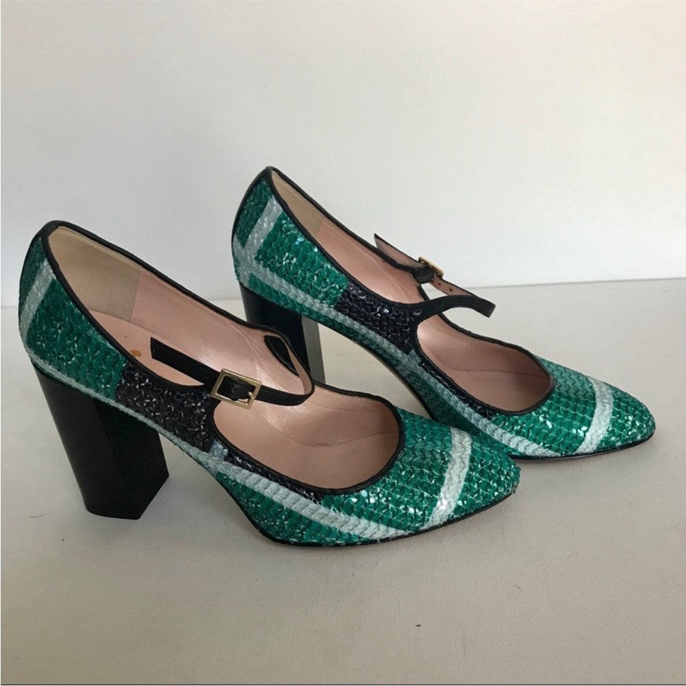 Kate Spade Sequin Mary Jane Heels - Gem